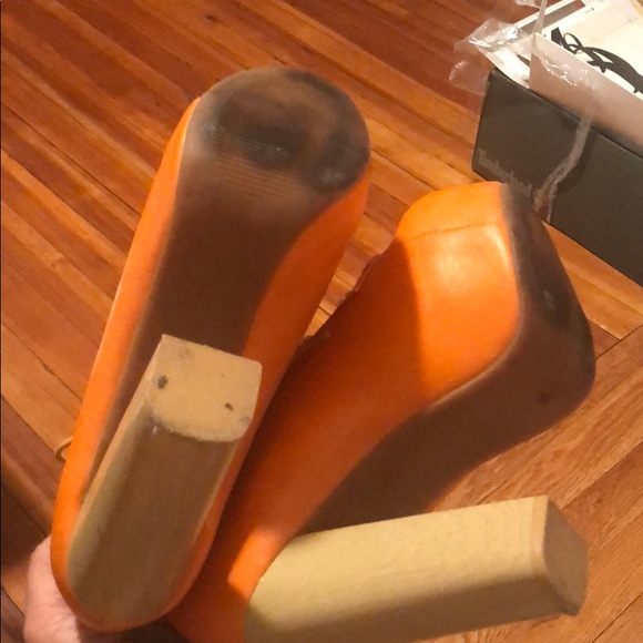 City Skyscraper | Shoes | Orange Platform City Skyscraper Bootie | Poshmark